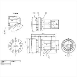 スギカウ / 静音大型ダイヤル錠 SPK-11N ヨコ型