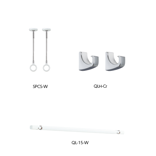 スギカウ / 室内用物干し竿セット品 HQSS-15 ホスクリーン 専用フック付