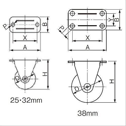 スギカウ / キャスター 420R-UR25