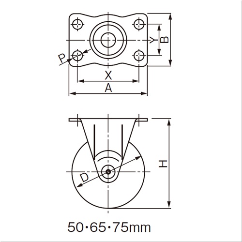 スギカウ / キャスター 420R-UR75