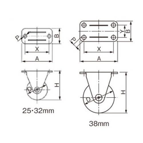 スギカウ / キャスター 420R-U38