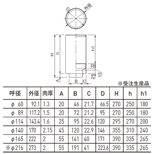 スギカウ / アルミたてとい アルトイ 165用 埋設管メンテ用スライド管 シルバー